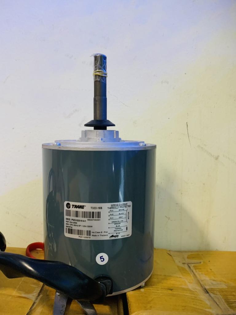 Động cơ quạt dàn nóng 3 pha T322-16B PM3102519 1,20A, 320W Trane Thái ...